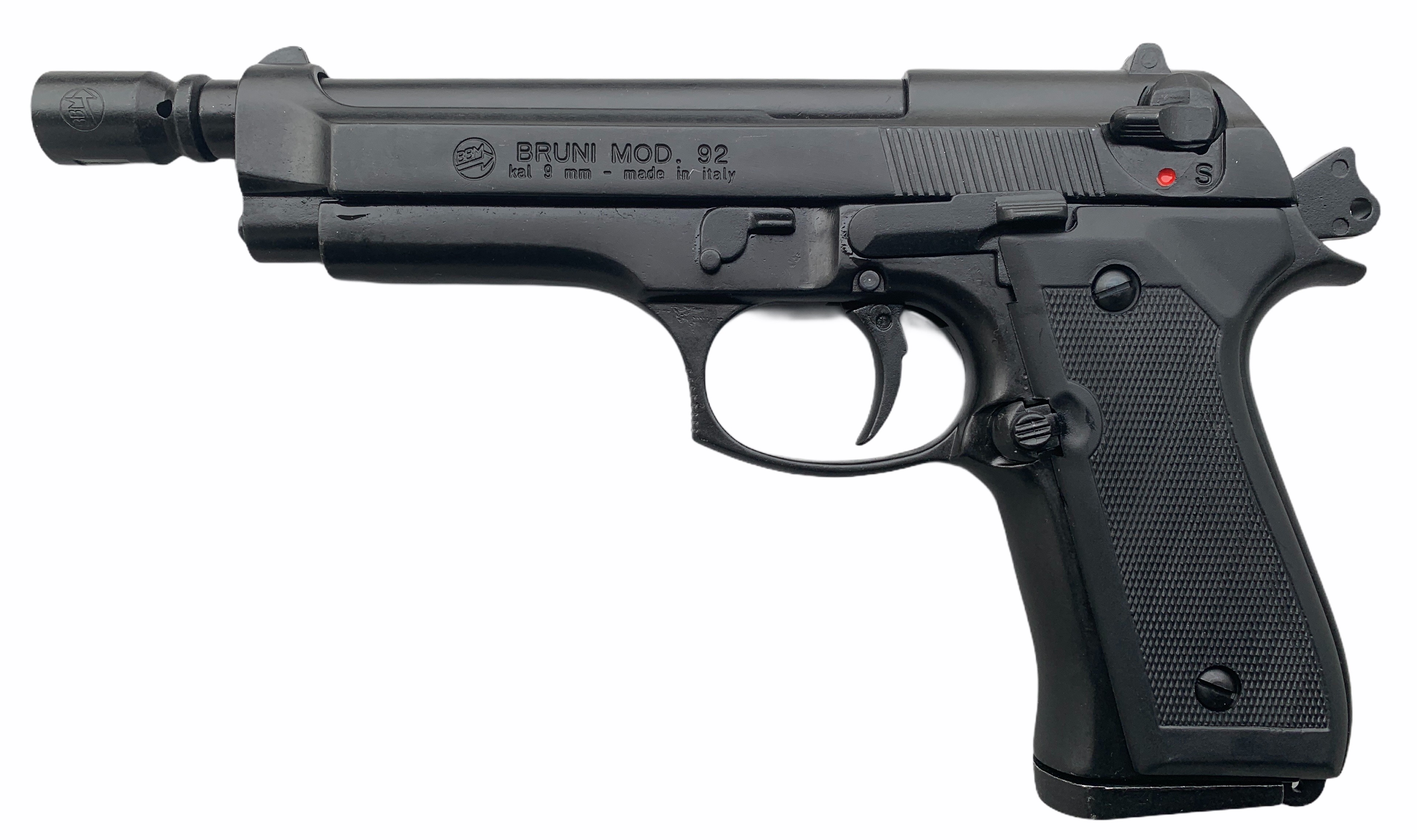 Pistolet BRUNI 92 Bronzé cal.9mm PA "Pack Défense" - Armurerie Lavaux