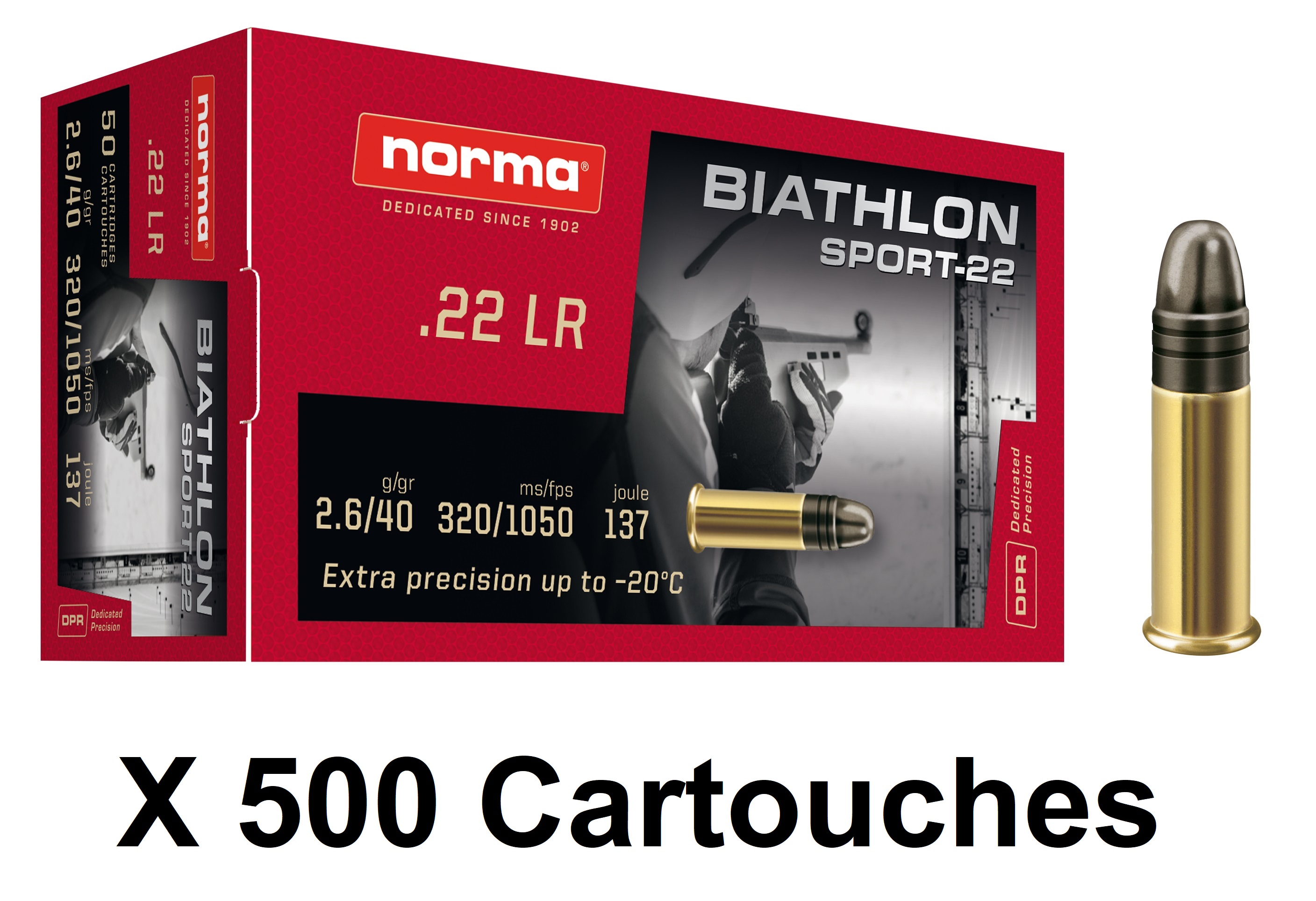 NORMA 22 Lr BIATHLON SPORT-22 /500 - Carabines de Tir sur armurerie ...