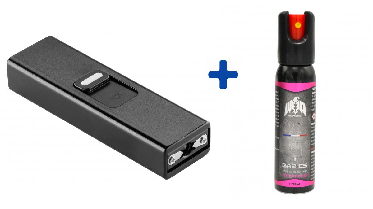 "Pack Running Femme" Taser de poche "Noir" CONCORDE 100Kv - bombe ...