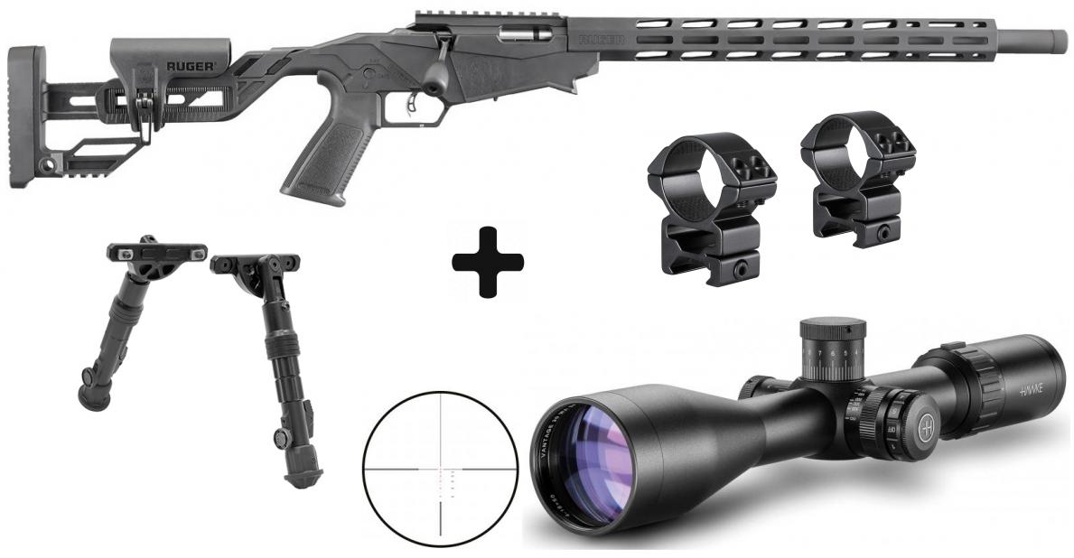 Carabine cal.17 HMR RUGER Precision Rimfire "Pack HAWE VANTAGE 30 SF IR ...