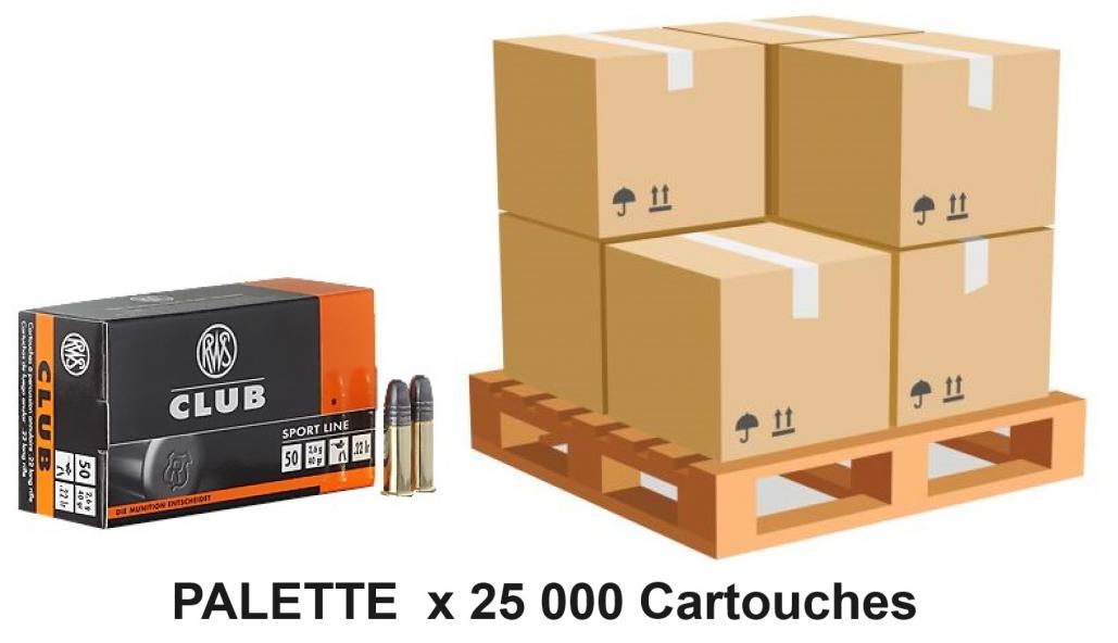 RWS Club cal.22lr Sport Line /palette de 25 000 Cartouches - Carabines ...