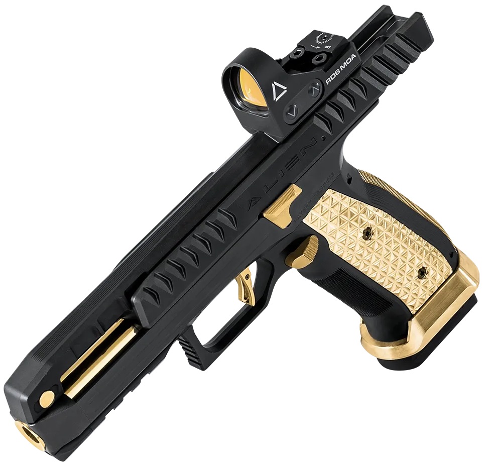 Pistolet LAUGO ARMS Alien "KIT PERFORMANCE" Black Gold EDITION calibre ...