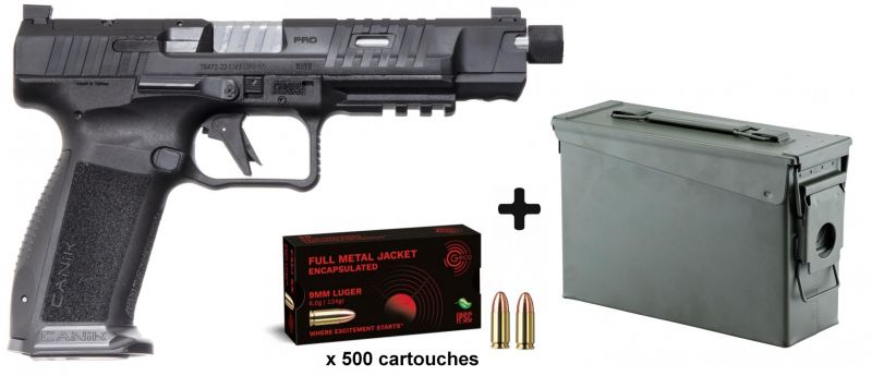 Pistolet CANIK METE SFX PRO Noir cal.9x19 - Armes catégorie B sur armurerie-lavaux.com