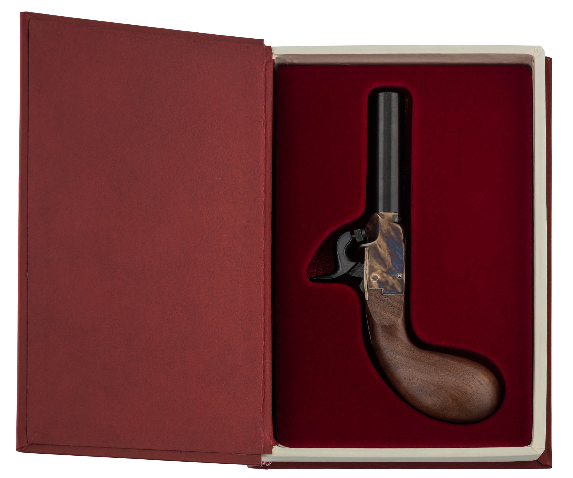 Pistolet Derringer Liegi poudre noire PEDERSOLI en coffret livre Cal.44 ...