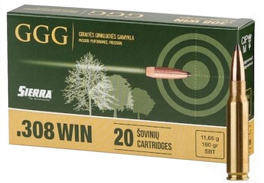 GGG cal.308 Win SIERRA SBT Match 180 gr /100 - Carabines de Tir sur ...