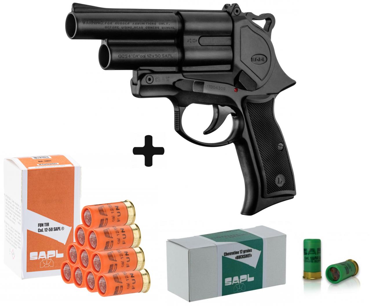 Pistolet Gomm-Cogne GC54 Double Action SAPL "kit munitions" cal.12/50 ...
