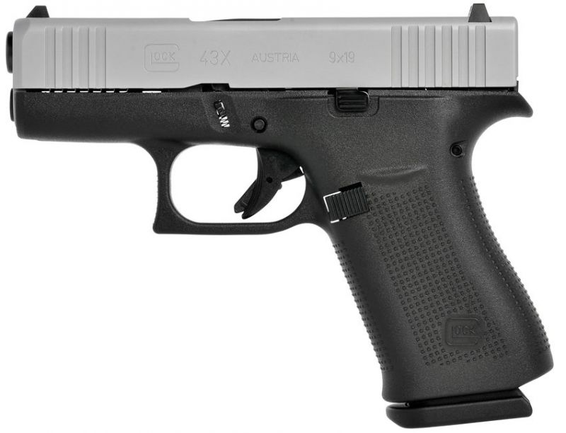 Pistolet GLOCK 43X FS Bicolore cal.9x19 - Armes catégorie B sur armurerie-lavaux.com