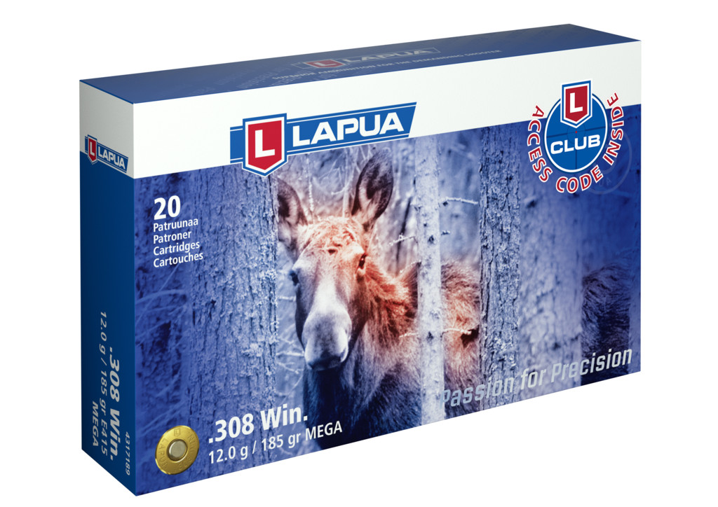 LAPUA cal.308 Win MEGA 185gr - 12 grammes /20 - Rayon Chasse sur ...