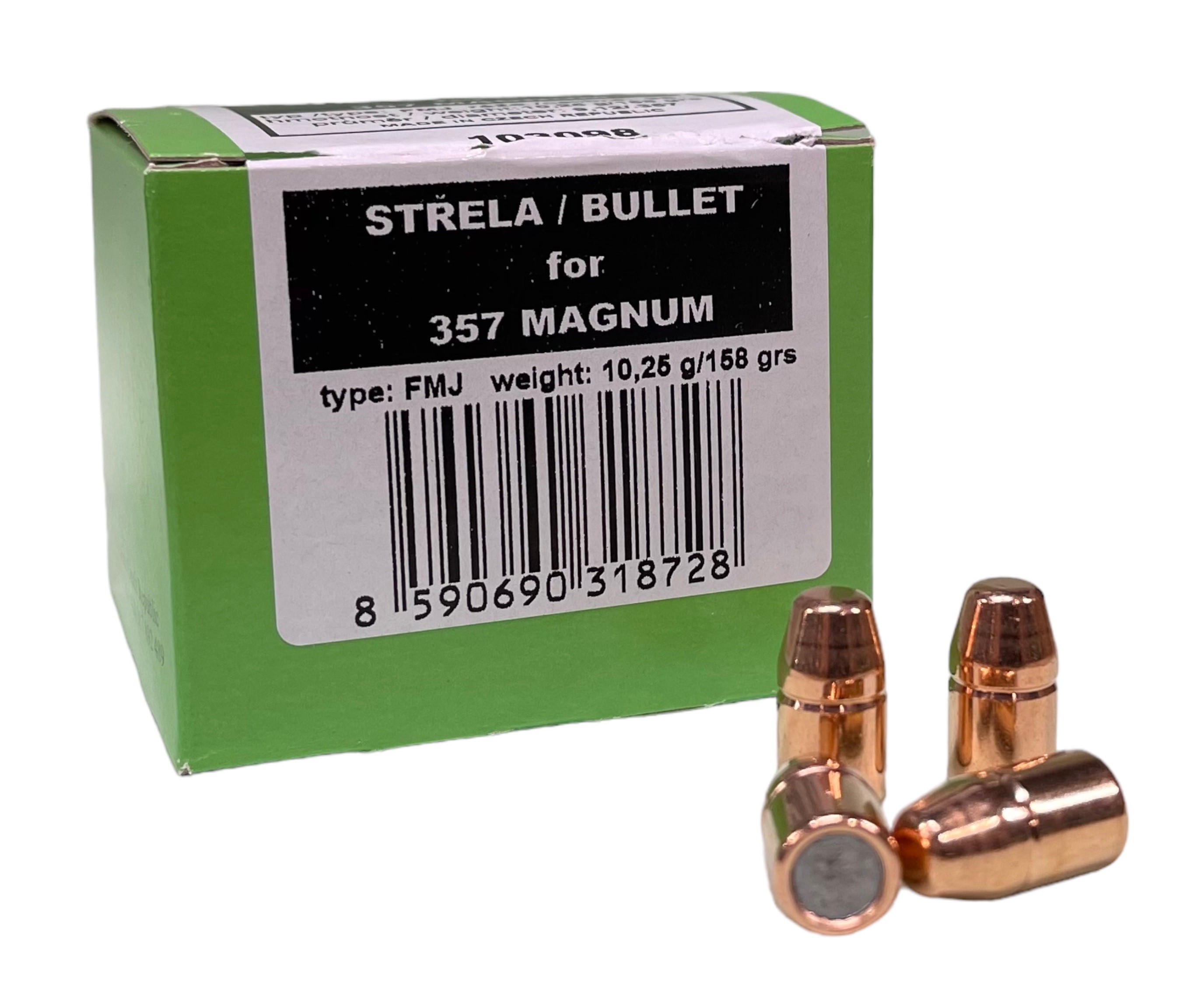 Ogives SELLIER BELLOT cal.357 Mag FMJ 158gr /100 - Rechargement sur armurerie-lavaux.com