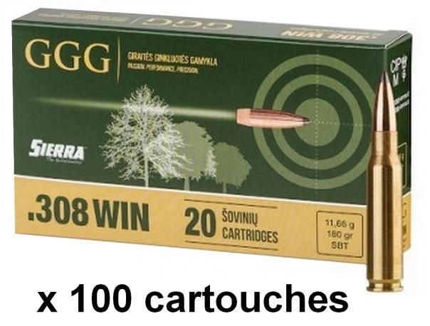 Munitions calibre 308 Win sur Armurerie Lavaux