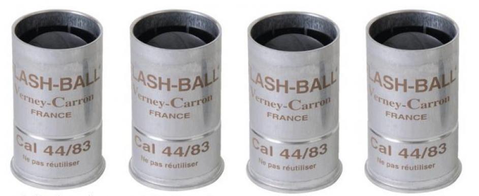 Cartouches à projectiles VERNEY CARRON Flash Ball cal.44/83 (Boite de 4 ...