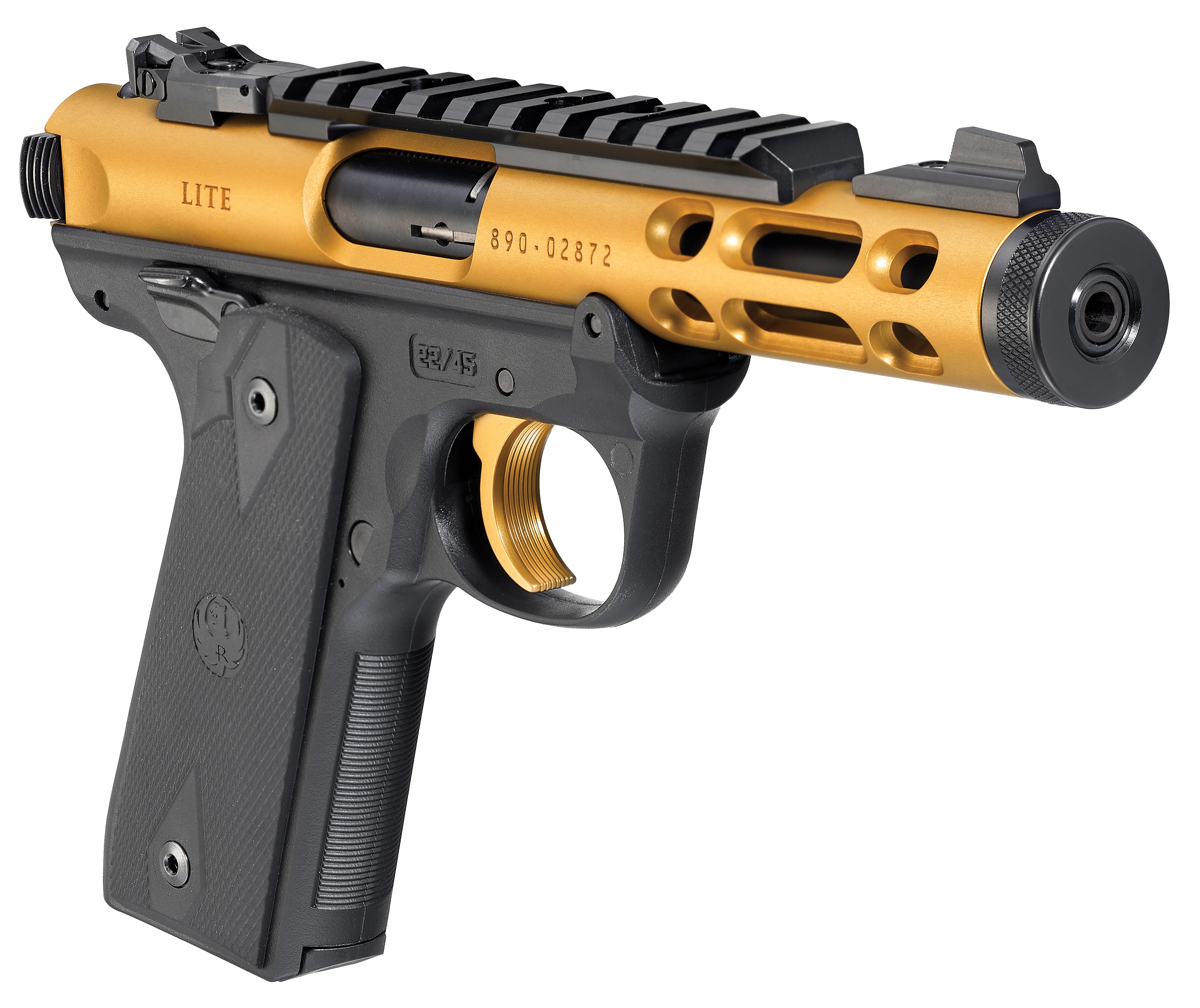 Pistolet RUGER MARK IV 22/45 Lite Gold calibre 22 Lr - Armes catégorie B sur armurerie-lavaux.com