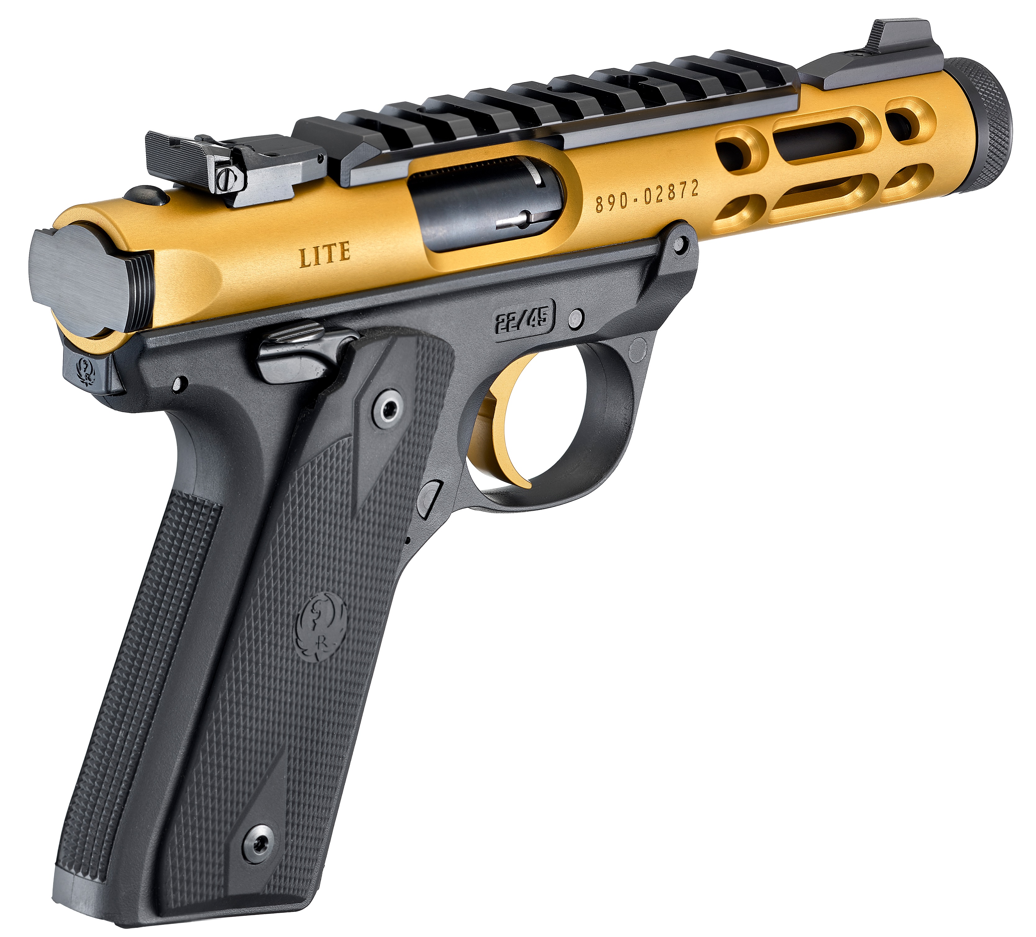 Pistolet RUGER MARK IV 22/45 Lite Gold calibre 22 Lr - Armes catégorie B sur armurerie-lavaux.com