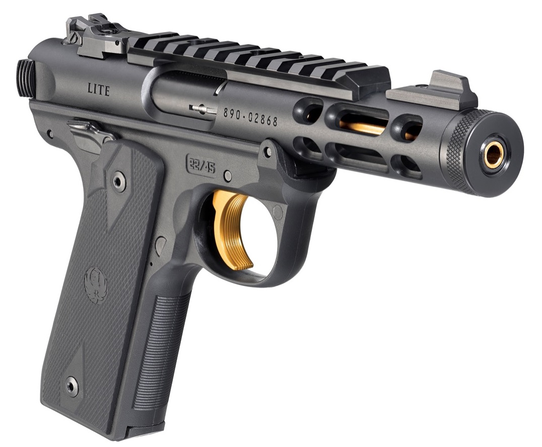 Pistolet RUGER MARK IV 22/45 Lite Black/Gold calibre 22 Lr - Armes catégorie B sur armurerie ...