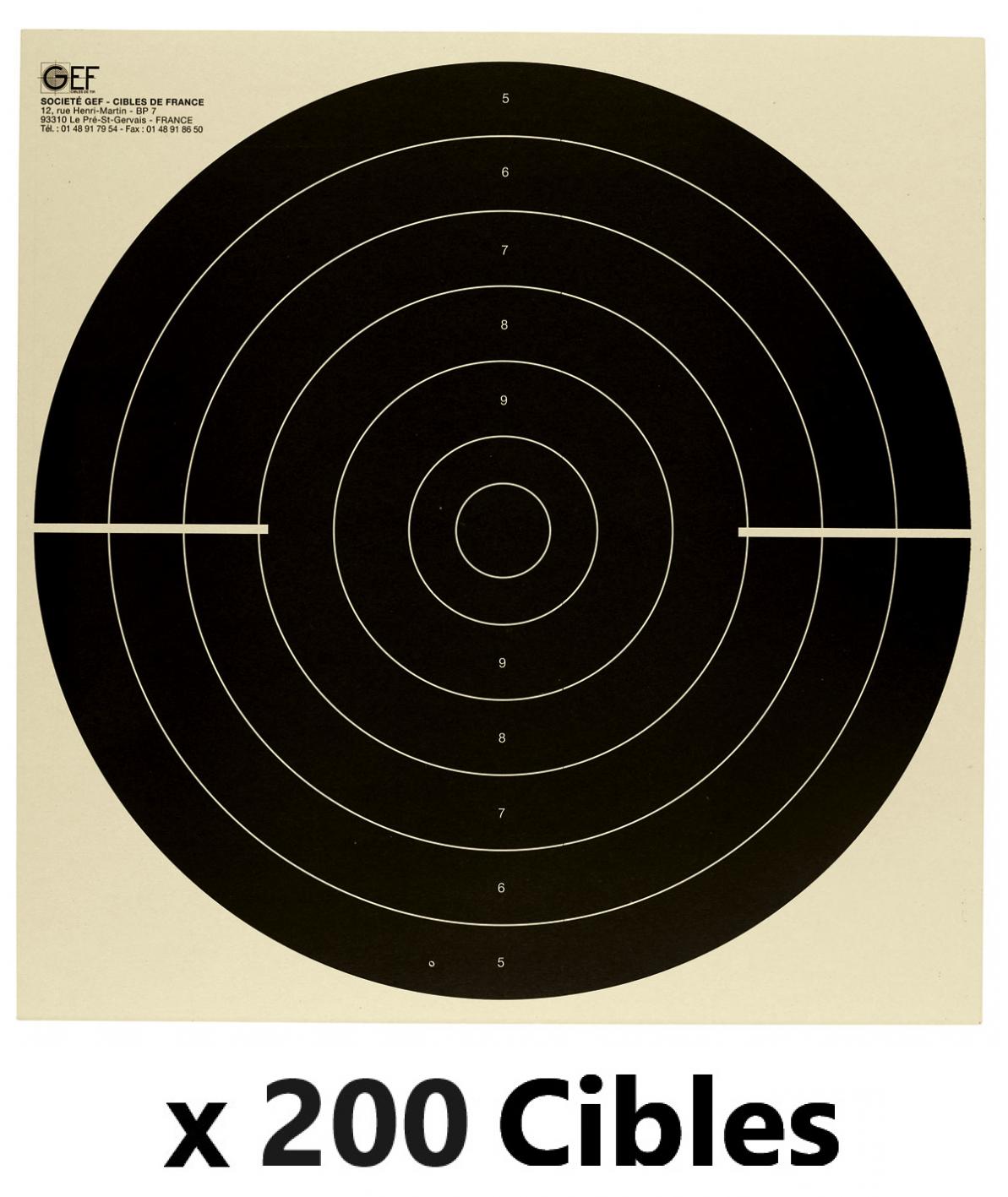 Cibles carton V.O Concours GEF 52x52 cm (paquet de 200) - Armes de ...