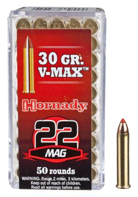 HORNADY cal.22 Magnum V-MAX 30gr /50 - Carabines de Tir sur armurerie ...