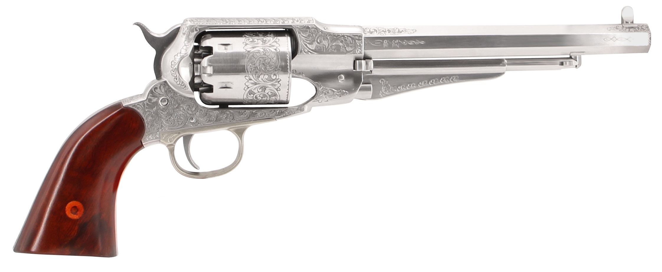 Revolver à Poudre Noire UBERTI REMINGTON 1858 New Improved Inox Luxe ...
