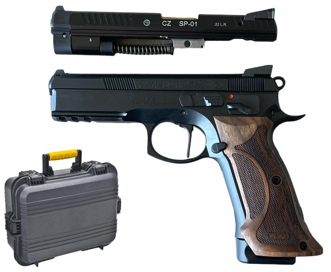 Pistolet CZ 75 Shadow SP01 S.A "Kit Custom BLACK Wood" calibre 9x19 - 22 lr - Armes catégorie B ...