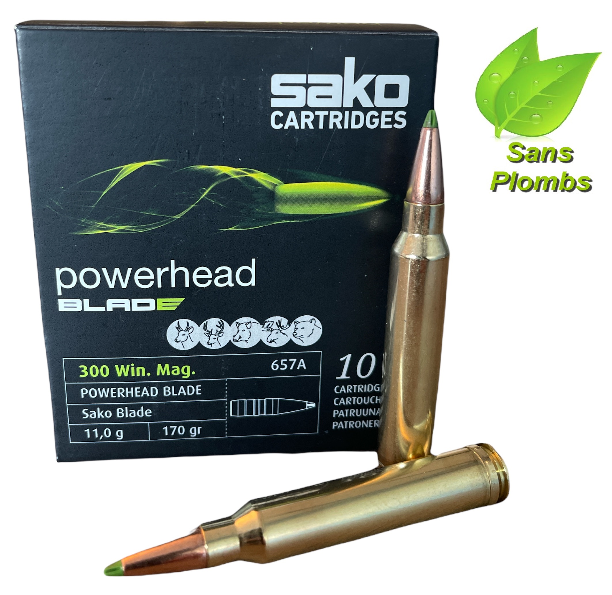 SAKO cal.300 Win Mag POWERHEAD Blade TXM 170 grains - 11 grammes /10 ...