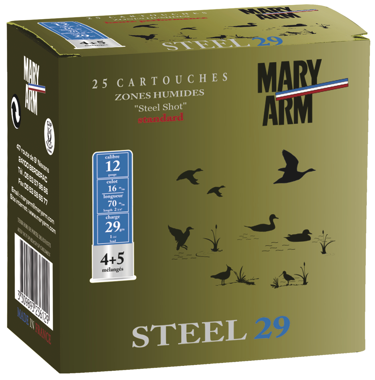 Cartouche Bille Acier Calibre 12