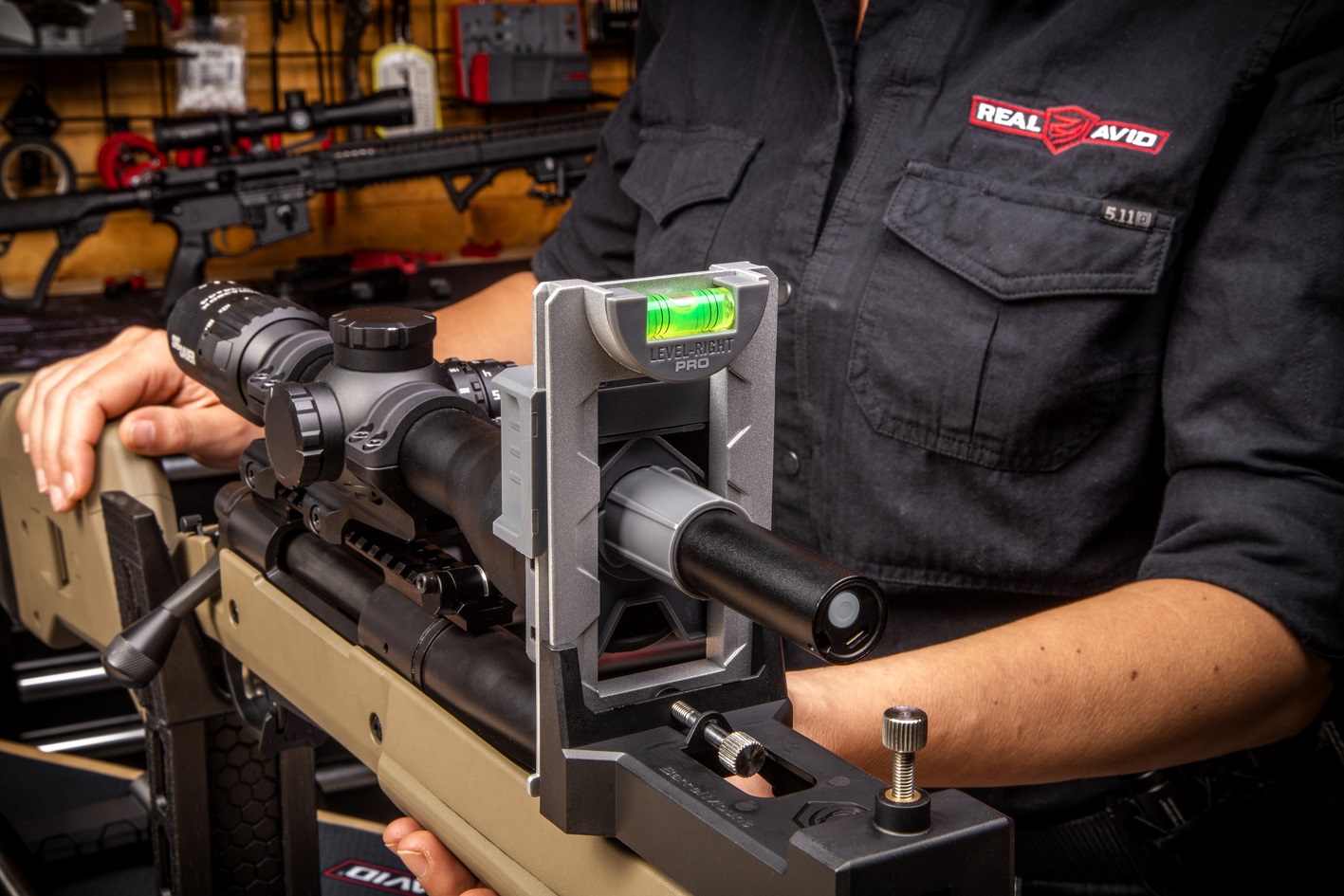Niveau de réglage pour réticule lunette de tir REAL AVID LEVEL RIGHT ...