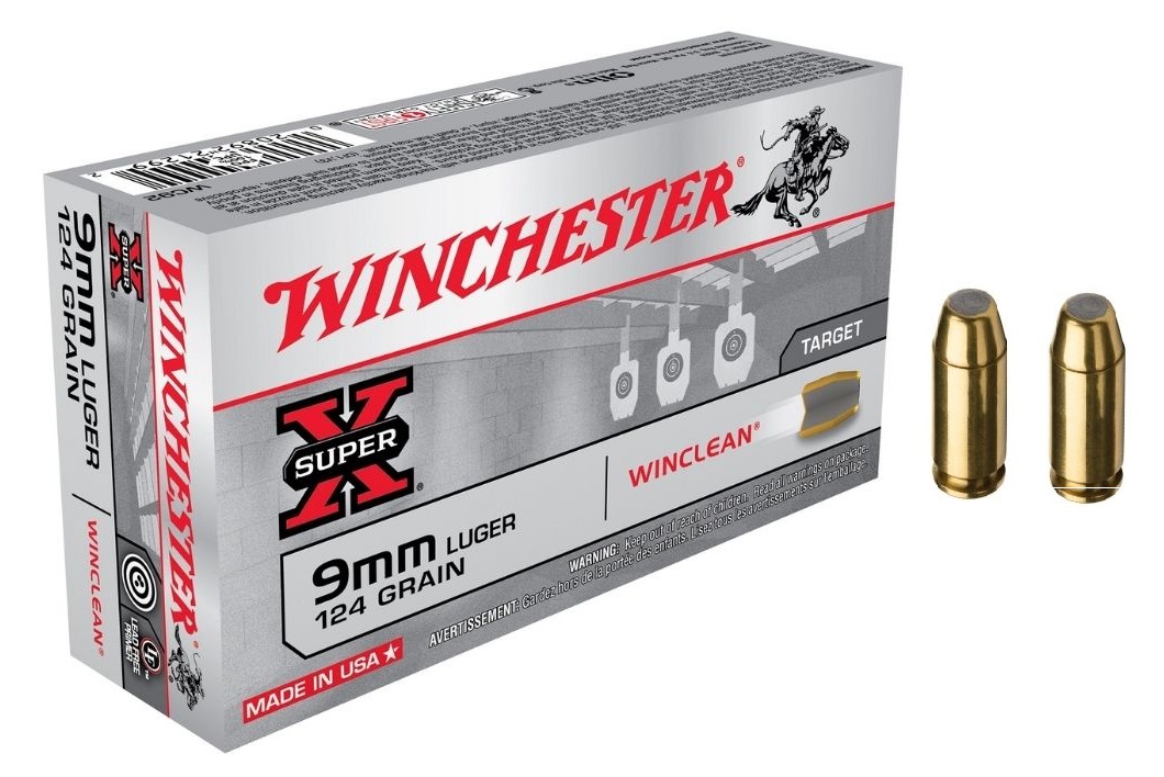 WINCHESTER cal.9mm PARA FMJ WINCLEAN Lead Free /1000 - Armes catégorie ...