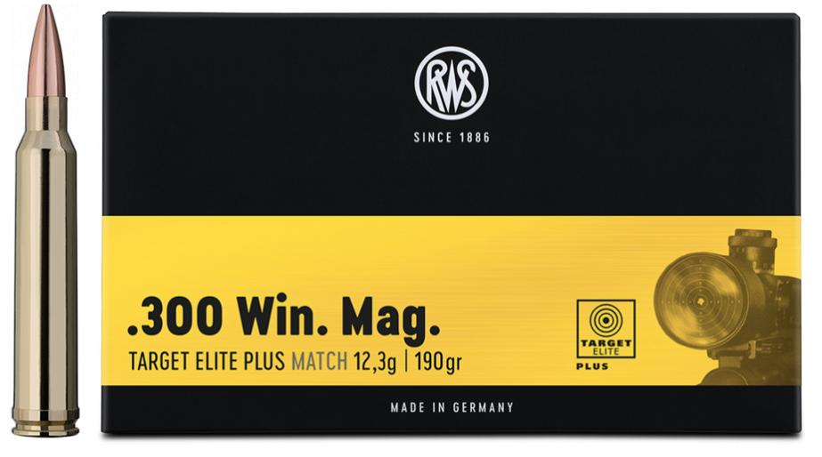 RWS cal.300 Win Mag TARGET ELITE PLUS Match 190 grains - 12.3 grammes ...