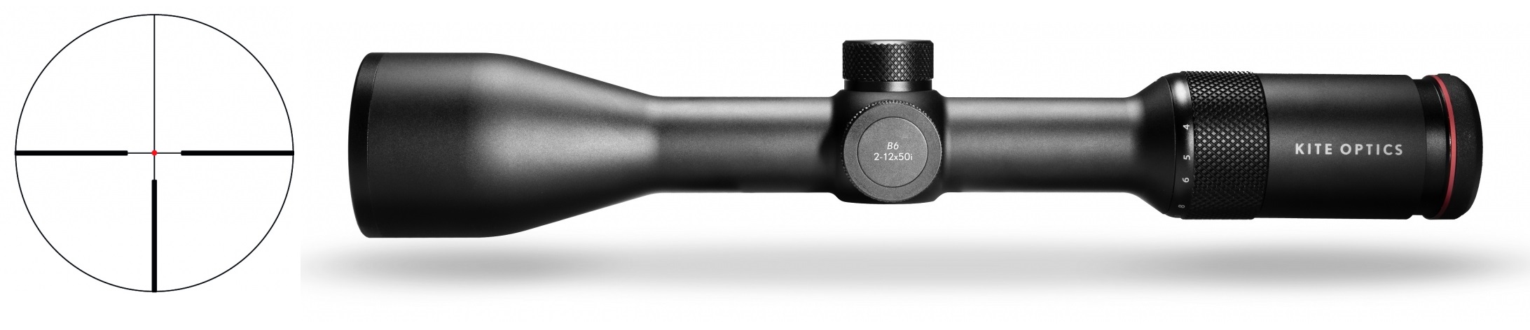 Lunette KITE OPTICS B6 2-12x50I ret.4A-I Lumineux - Optiques sur armurerie-lavaux.com