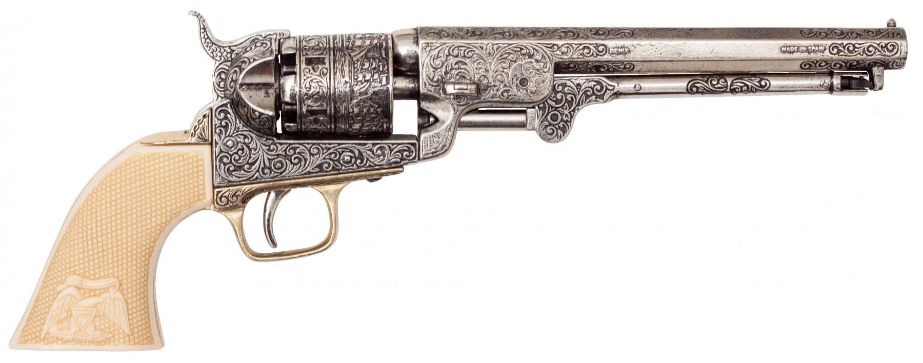 Réplique DENIX revolver Colt Navy 1851 style nacre - Armes de loisirs ...