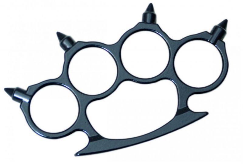 Poing américain noir avec pointes - Matériel de défense sur armurerie ...