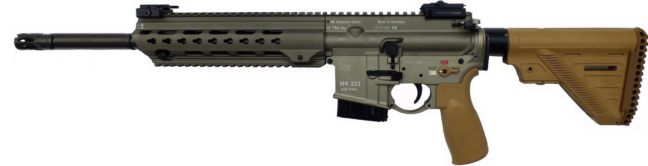 HK MR223 A3 SLIM-LINE 16.5" RAL8000 cal.223 Rem - Armes catégorie B sur ...