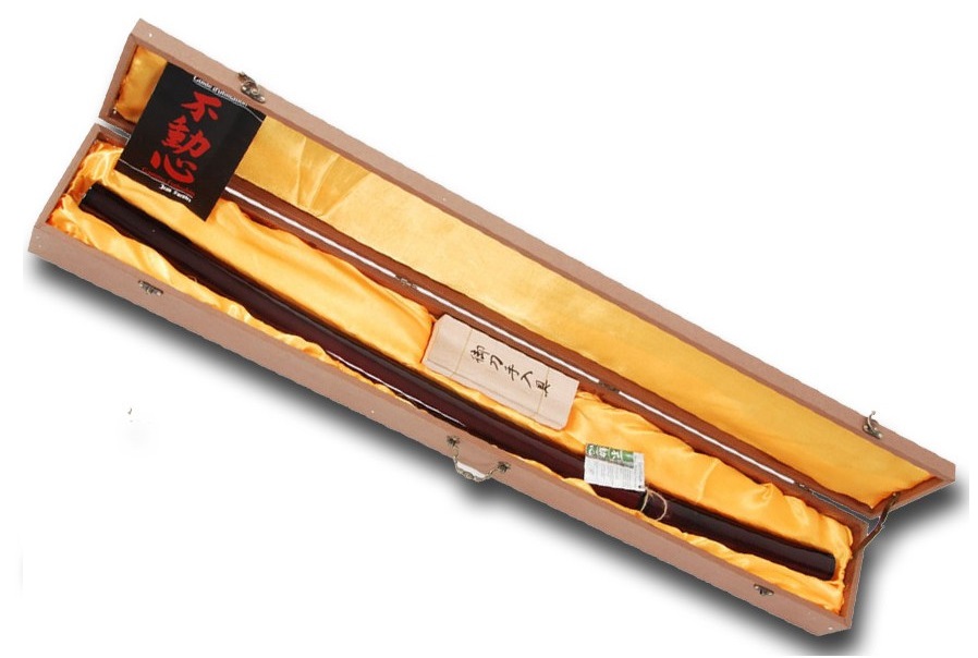Katana Tranchant FUDOSHIN Shirasaya Damas Bois laqué rouge - Armes de ...