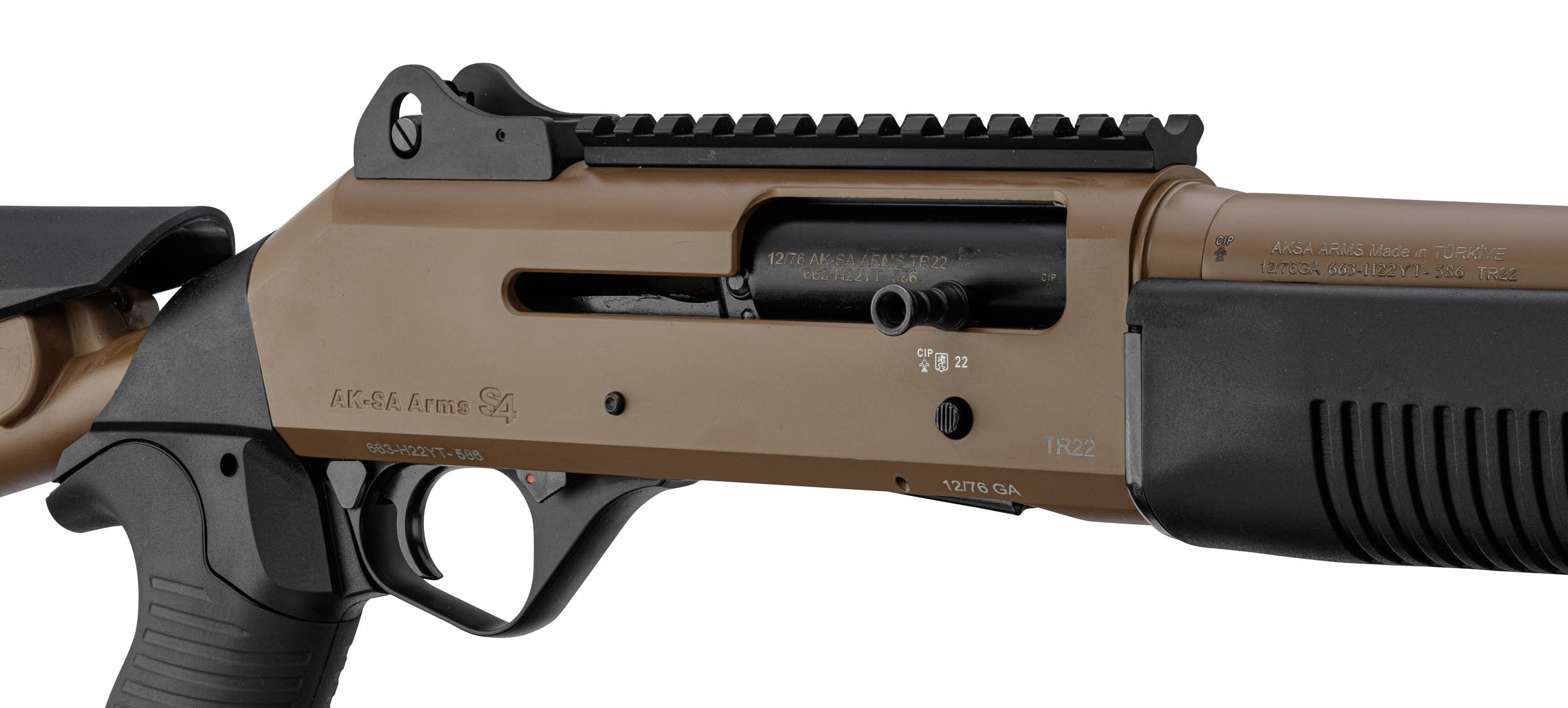 Fusil semi-automatique AKSA ARMS S4-FX03 TAN cal.12/76 (47cm) - Armes ...