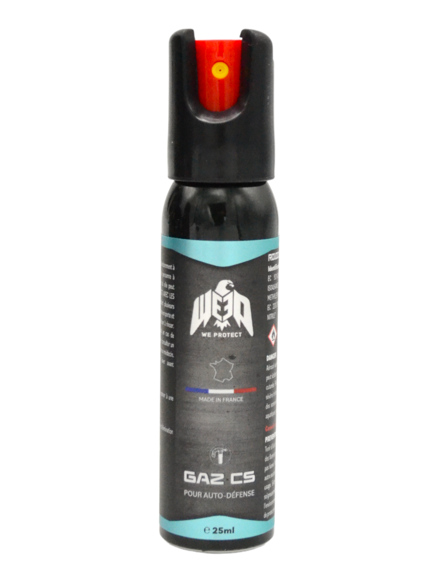 "Pack" Bombe lacrymogène de poche Gaz CS 70% WE PROTECT - 25ml avec ...