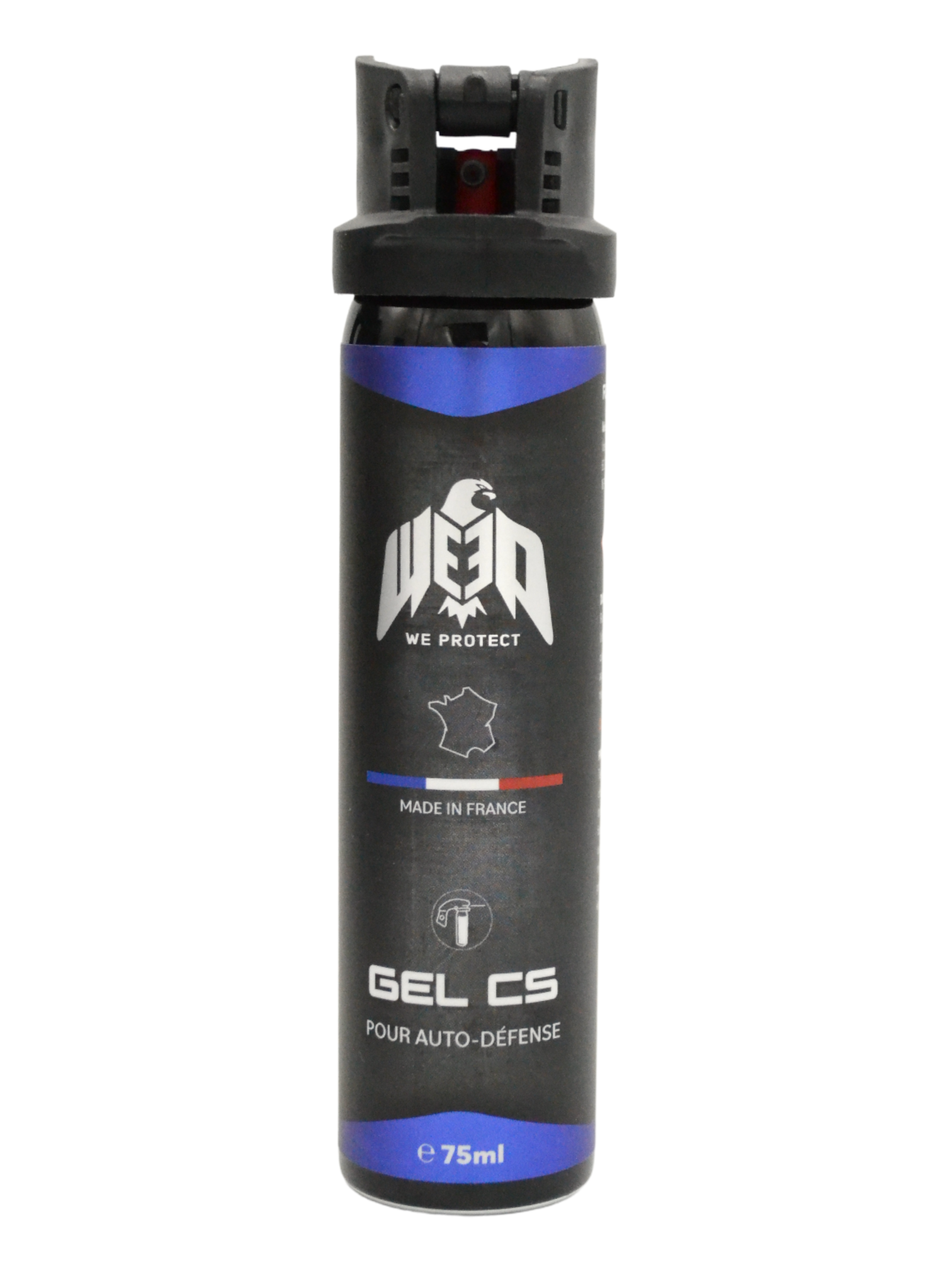 Bombe lacrymogène de poche Gel CS WE PROTECT "Pack 25ml - 50ml - 75ml ...