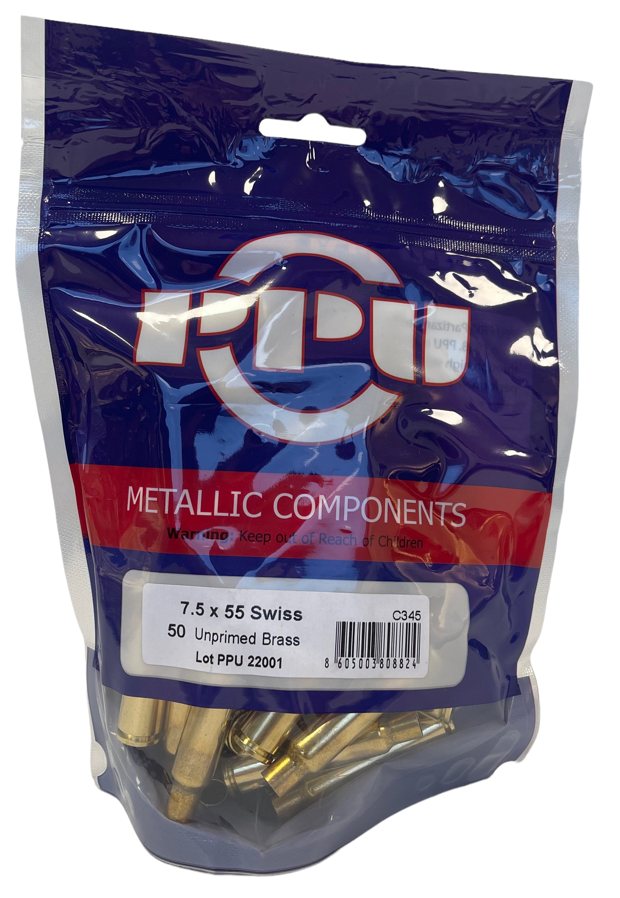 Douilles PARTIZAN cal.7,5x55 Swiss /50 - Rechargement sur armurerie ...