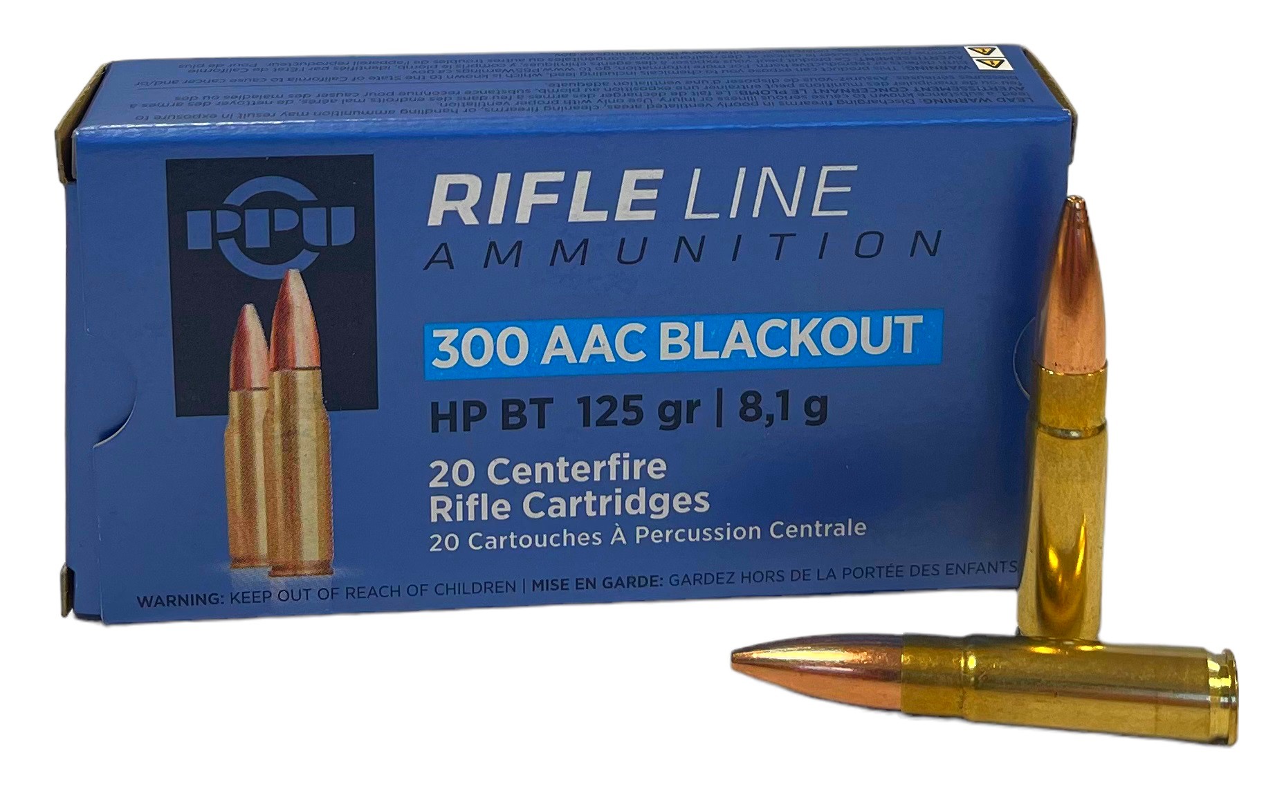 PARTIZAN cal.300 AAC Blackout HP BT 125 grains - 8.1 grammes /20 ...