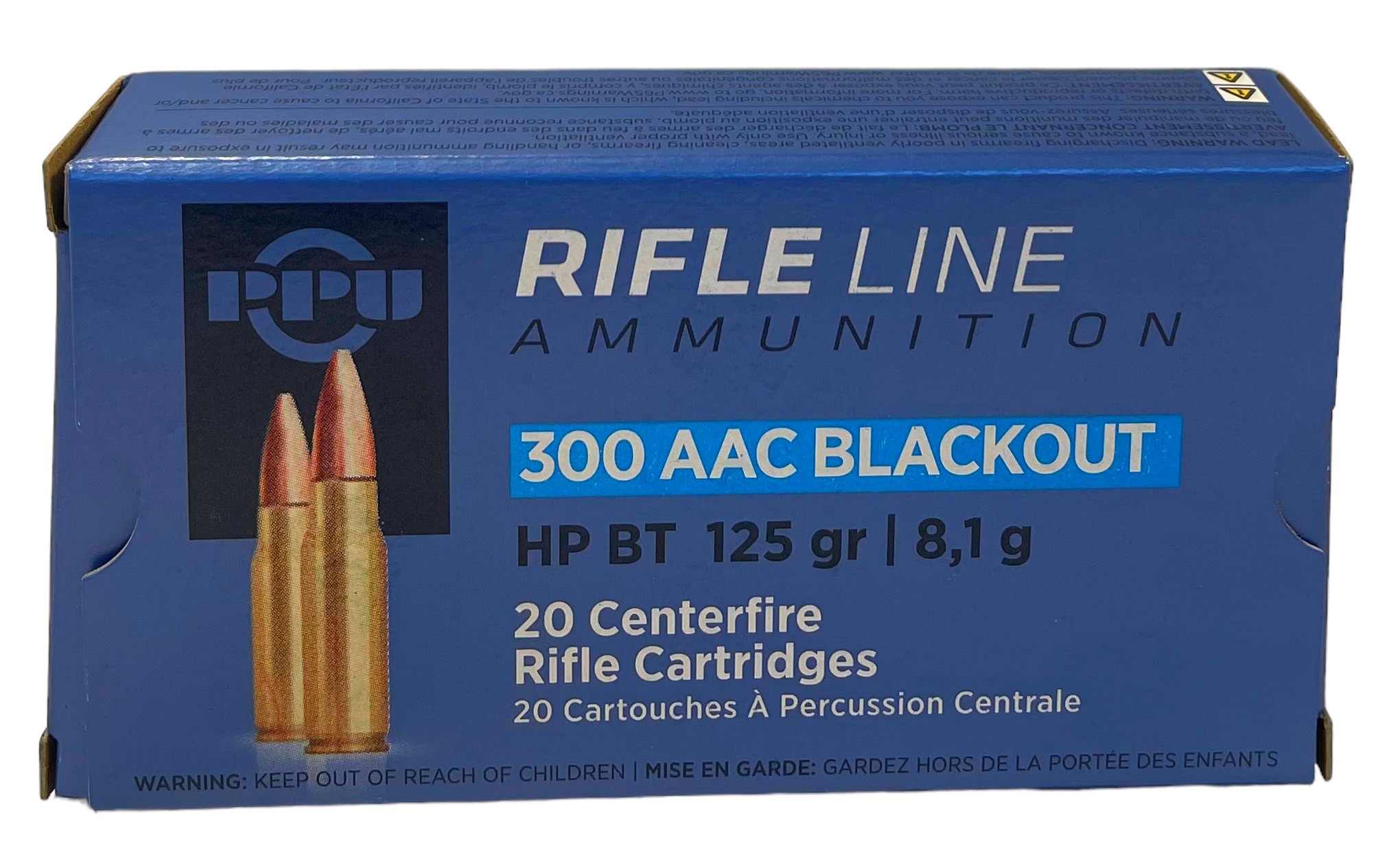 PARTIZAN cal.300 AAC Blackout HP BT 125 grains - 8.1 grammes /20 ...