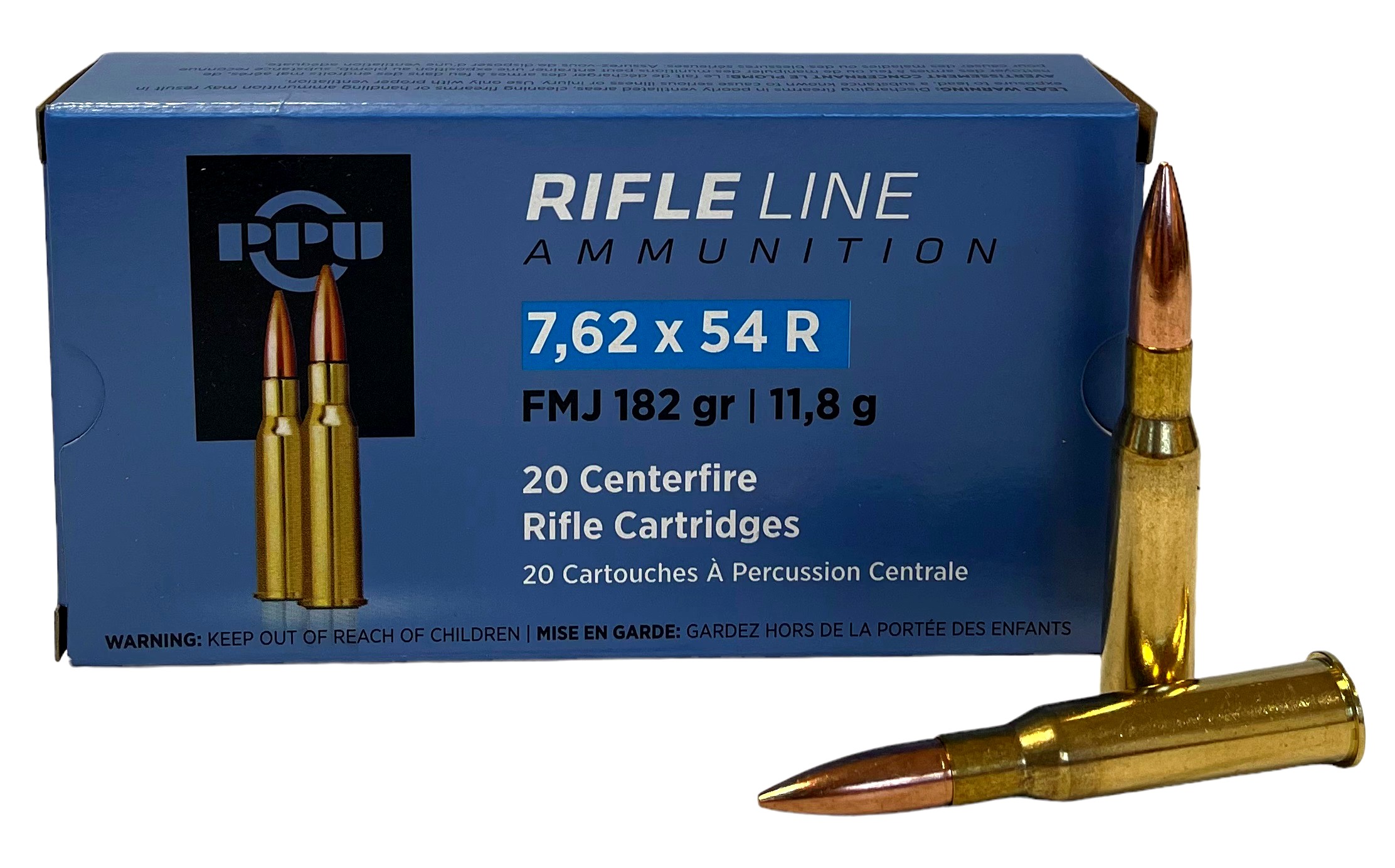 PARTIZAN cal.7,62x54 R FMJ BT 182 grains - 11.8 grammes /20 - Rayon ...