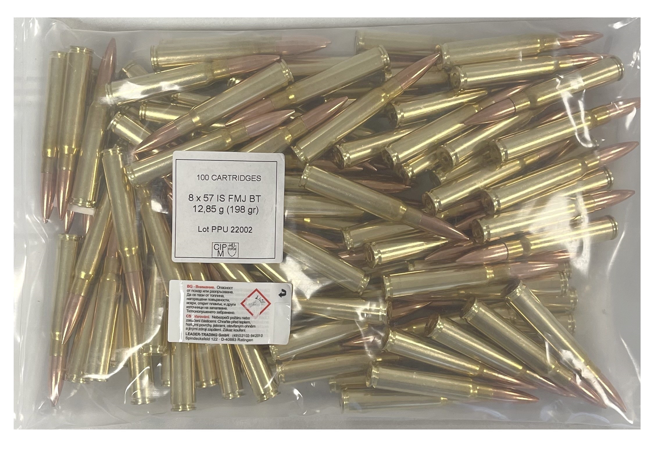PARTIZAN cal.8x57 JS FMJ BT 198 grains - 12.85 grammes /100 - Rayon ...