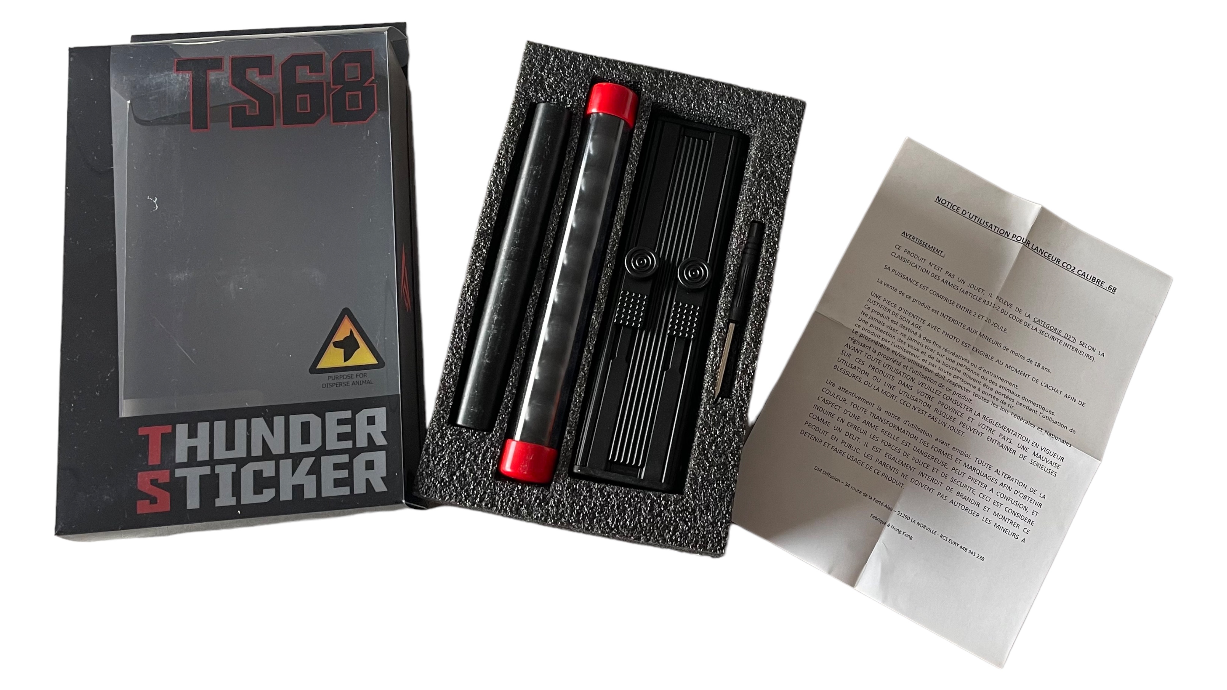 SELF DEFENSE 2 coups THUNDER STICK TS68 calibre .68 (15 joules) "Pack ...