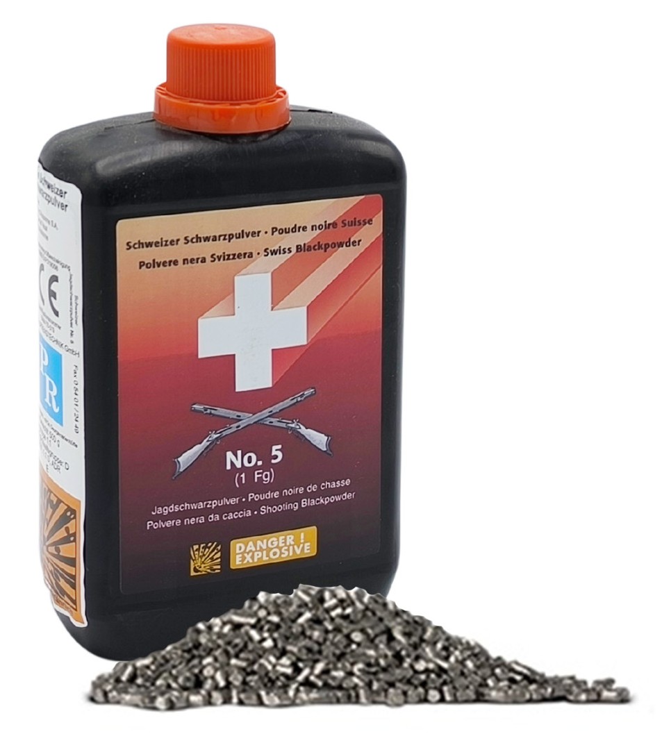 Bidon de poudre noire SUISSE No.5 - bidon de 500gr - Rechargement sur ...
