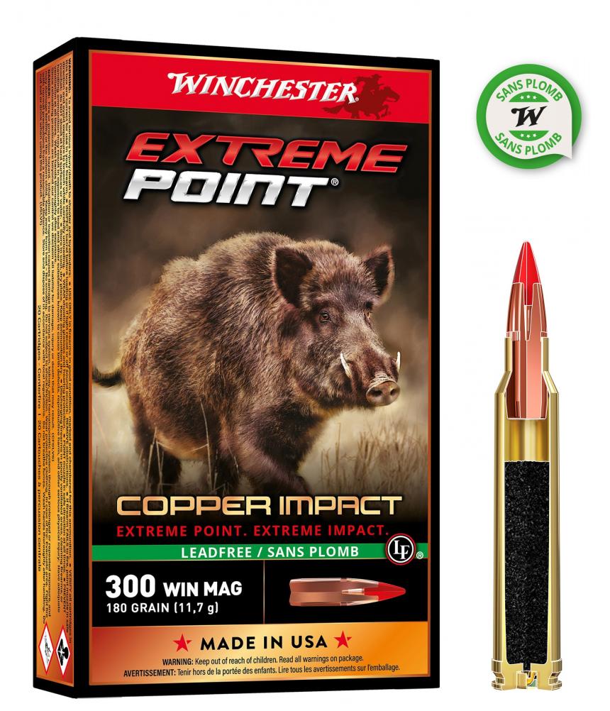 WINCHESTER cal.300 Win Mag Extreme Point Copper Impact 180 grains - 11. ...