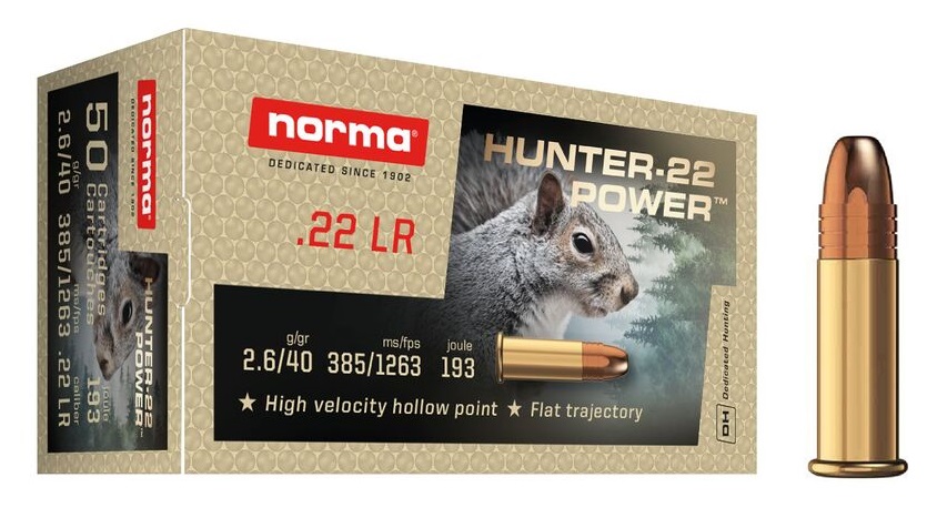 NORMA 22 Lr HUNTER POWER Hollow Point /50 - Carabines de Tir sur armurerie-lavaux.com