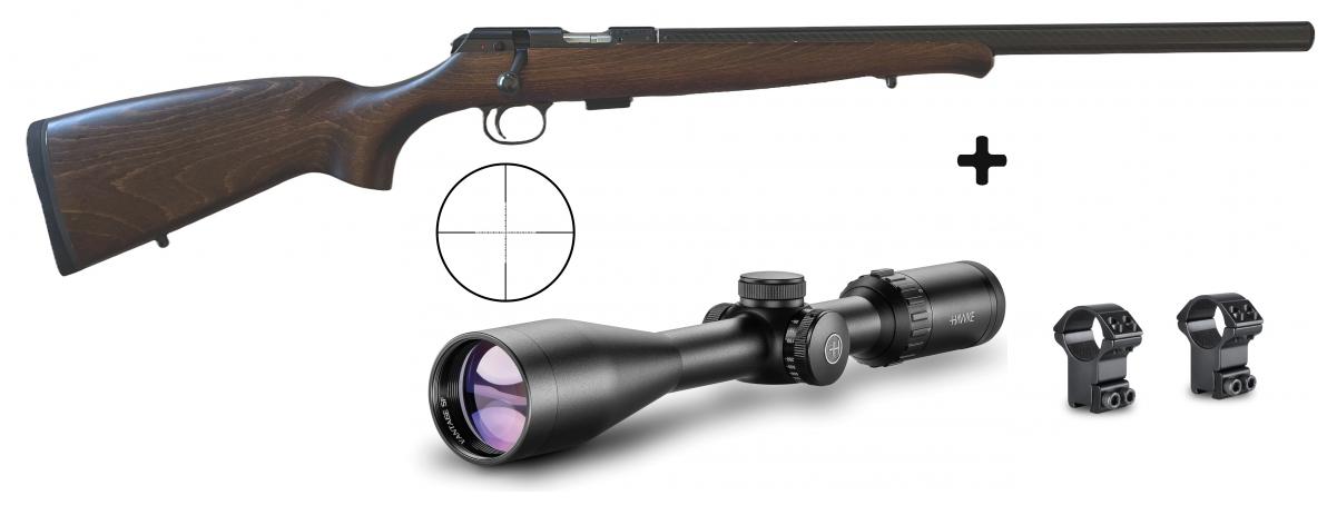 Carabine 22LR CZ 457 Training Custom Silence "Pack HAWKE Vantage Varmint 4-16x44" - Carabines de ...