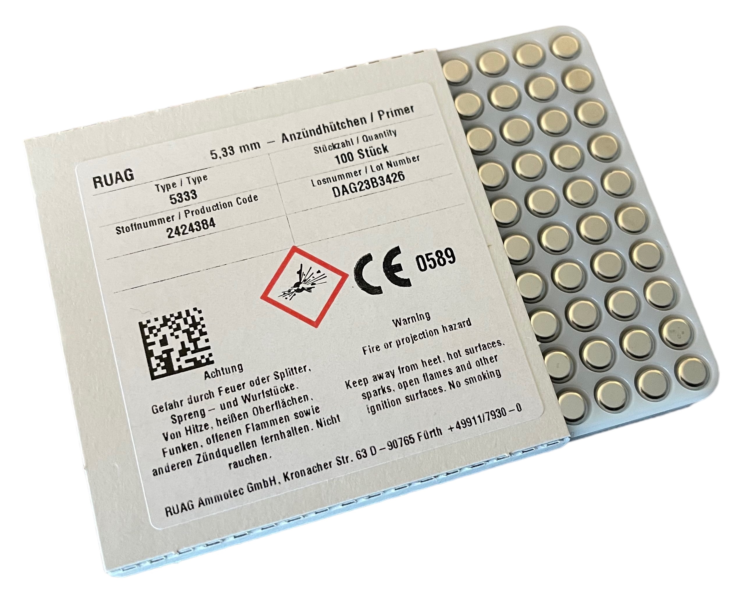 Amorces RUAG RWS 5333 Large Rifle Magnum /100 - Rechargement sur ...