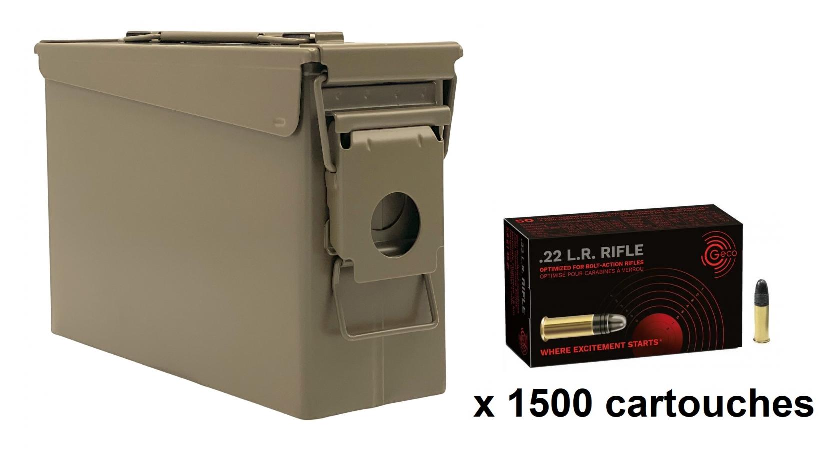GECO 22 Lr Rifle /Caisse TAN 1500 cartouches - Carabines de Tir sur ...