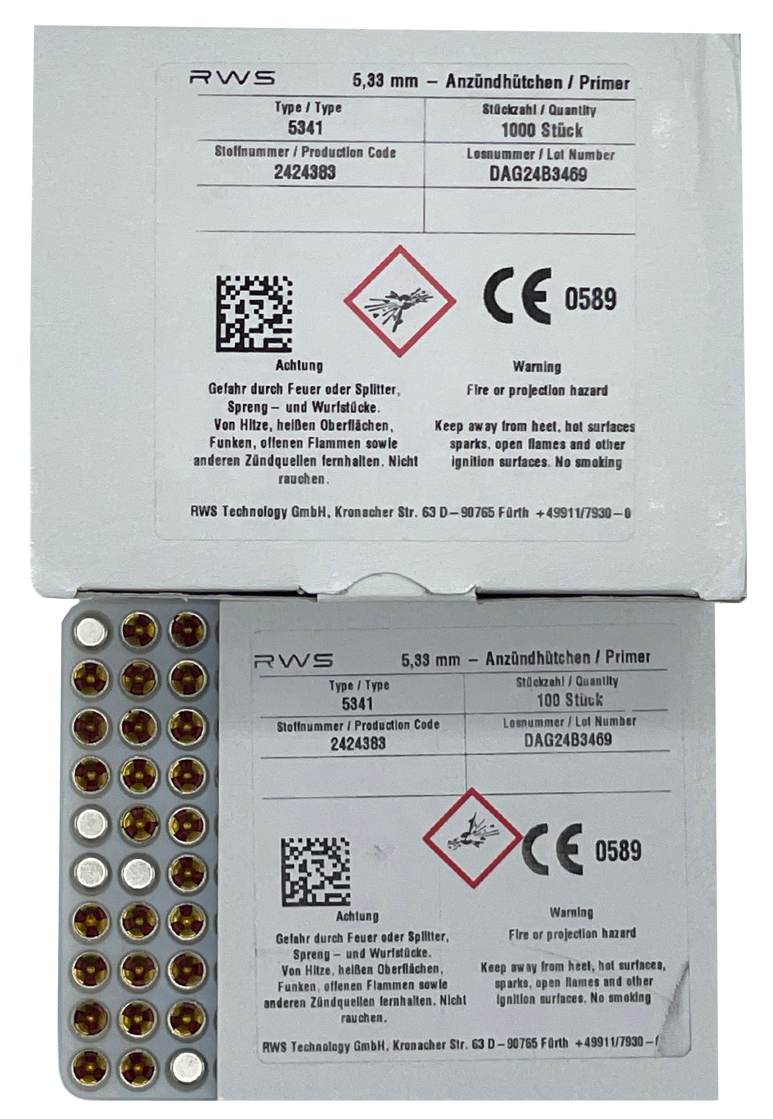 Amorces RUAG RWS 5341 Large Rifle /1000 - Rechargement sur armurerie ...