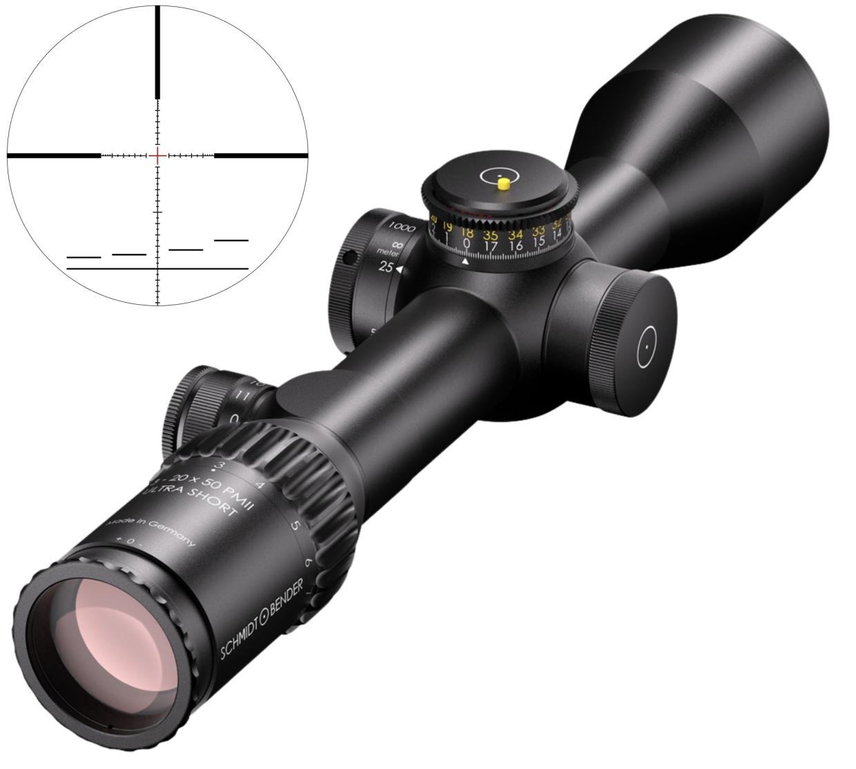 Lunette SCHMIDT & BENDER 3-20x50 PM II Ultra-Short LP ret.P4FL MTC CW ...
