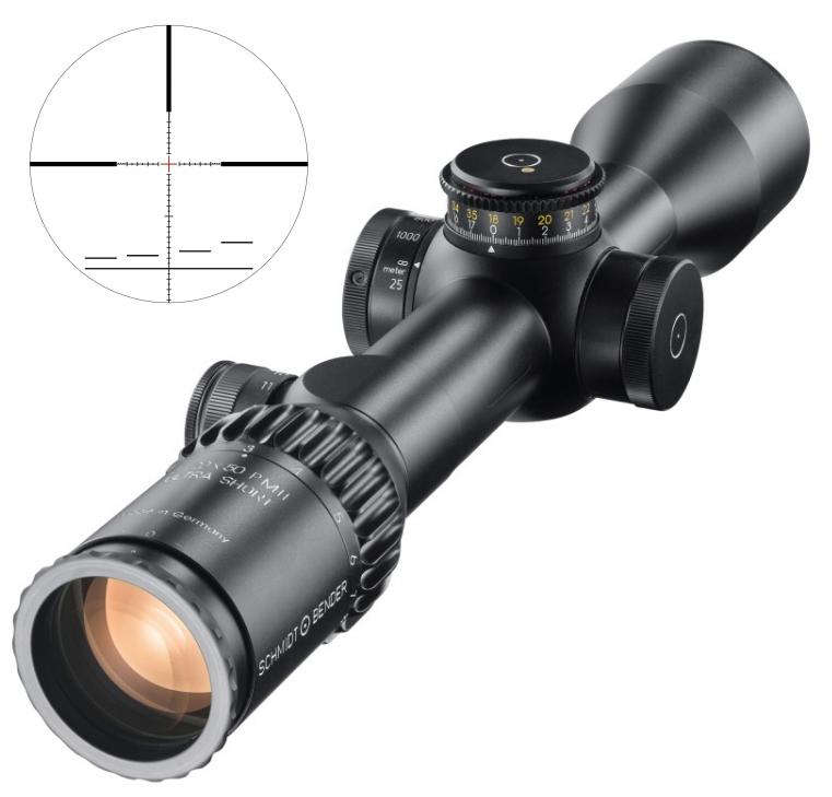 Lunette SCHMIDT & BENDER 3-20x50 PM II Ultra-Short LP ret.P4FL MTC CW/LT/ST/ZC/CT (1er plan ...
